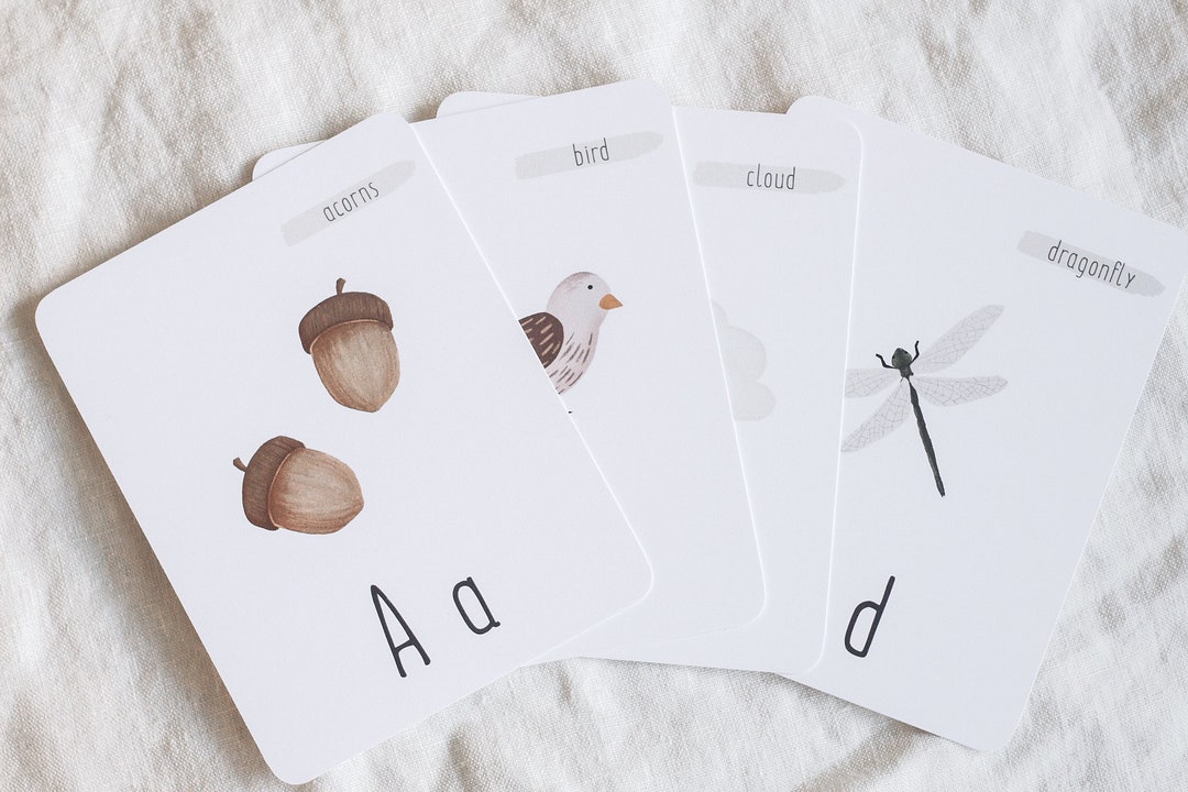 Nature Alphabet Cards| ABC Flashcards, Alphabet Flashcards, Nursery ...