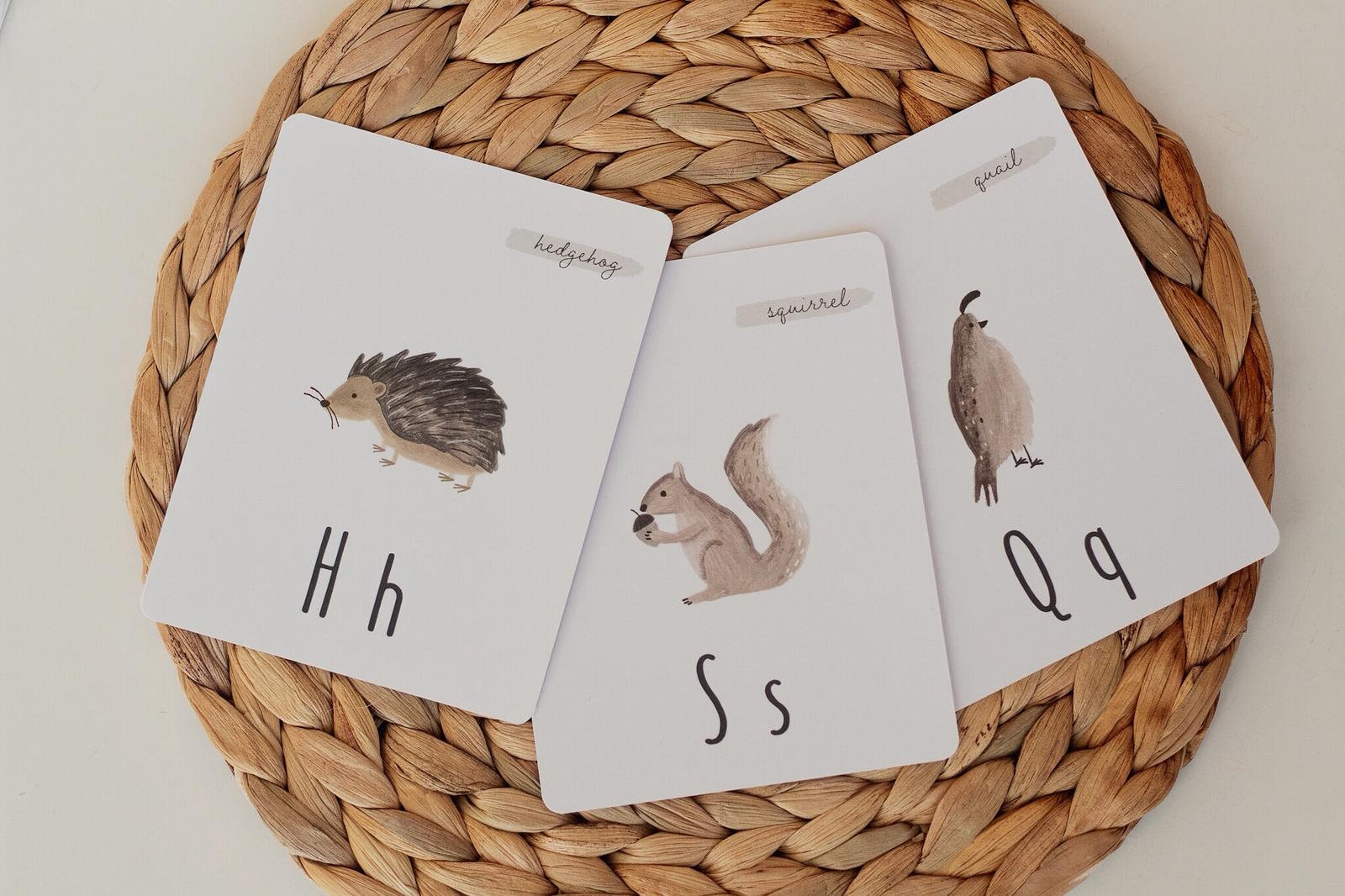 Animal Alphabet + Animal Number Card Set | ABC Flashcards, Alphabet ...