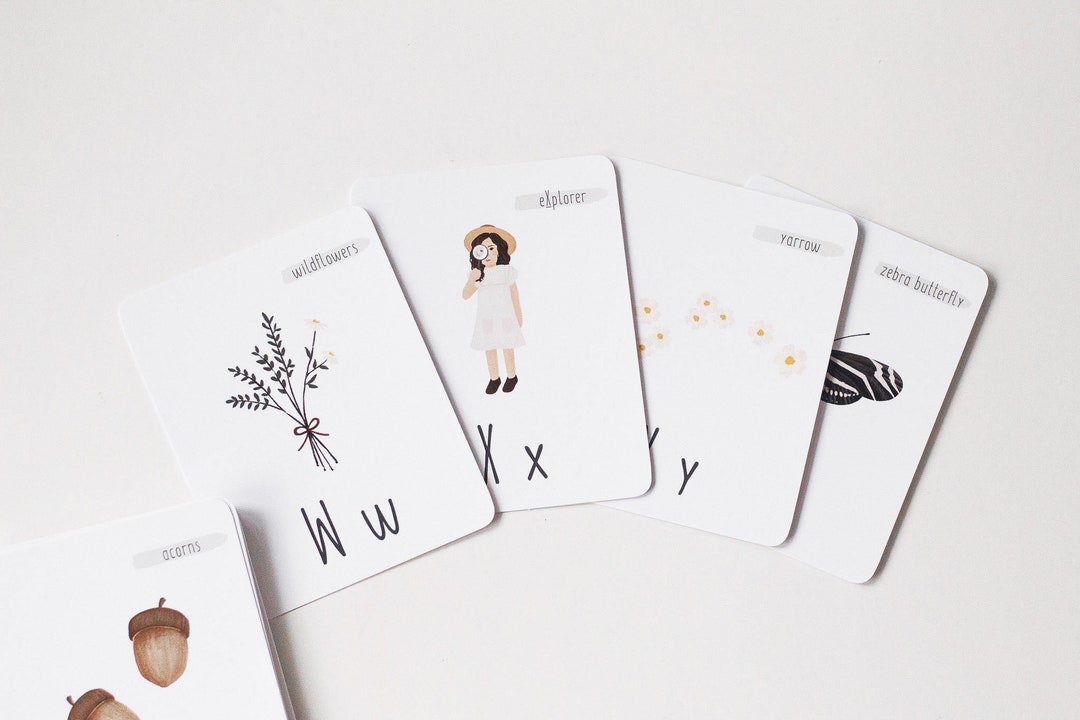 Nature Alphabet Cards| ABC Flashcards, Montessori, Alphabet Flashcards ...