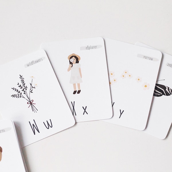 Alphabet Flashcards - Etsy