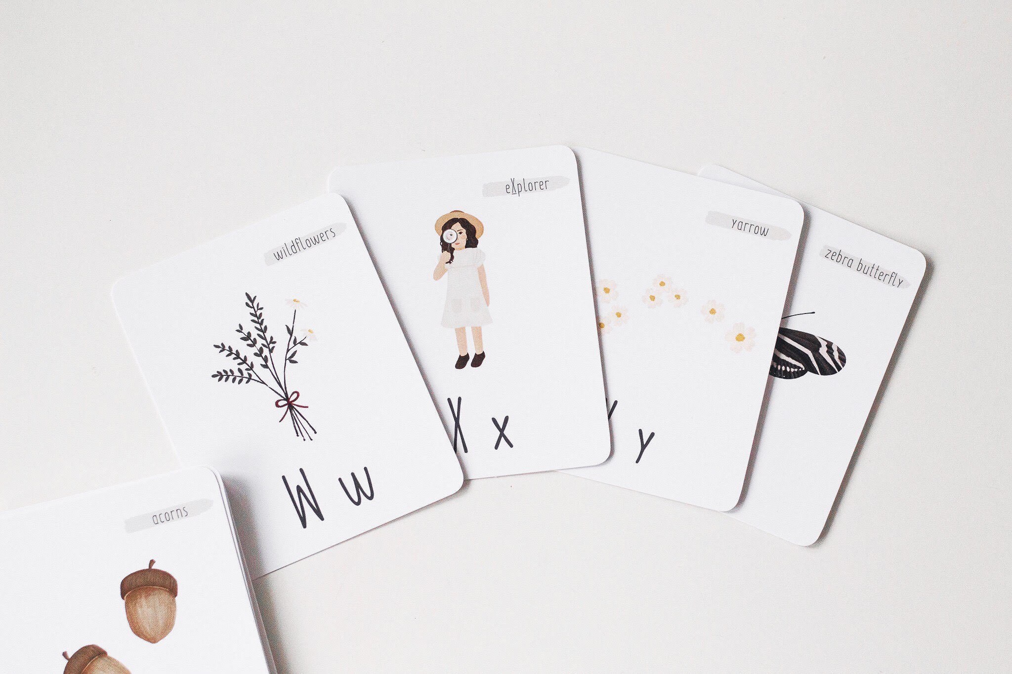 Nature Alphabet Cards ABC Flashcards Montessori Alphabet - Etsy