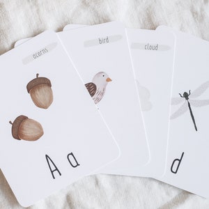 Nature Alphabet Cards| ABC Flashcards, Montessori, Alphabet Flashcards ...