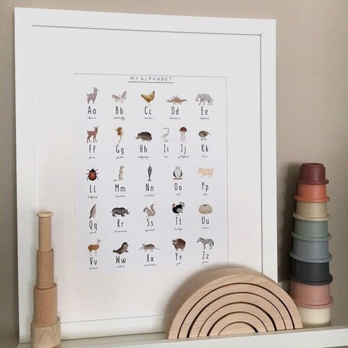 Alphabet Poster Digital Download ABC Minimalist ABC - Etsy