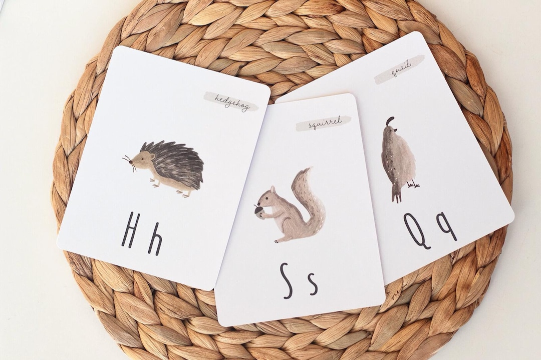 Animal Alphabet Cards ABC Flashcards, Montessori, Alphabet Flashcards ...