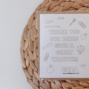 Teacher Appreciation Printable, Greeting Card, Teacher Thank You Card ...