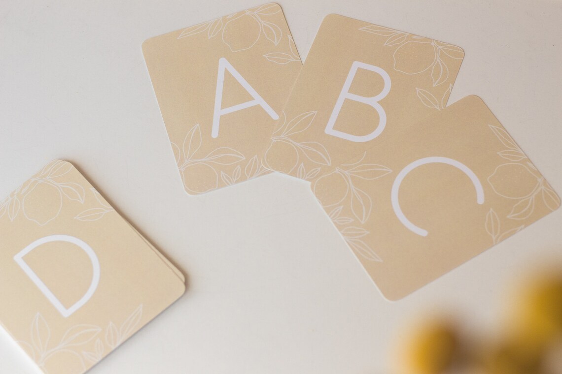 ABC Flashcards, Alphabet Flashcards, Montessori, Nursery Decor ...