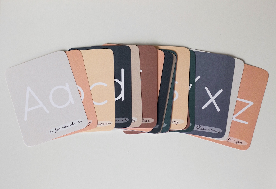 Kindness Alphabet Cards ABC Flashcards Alphabet Flashcards - Etsy