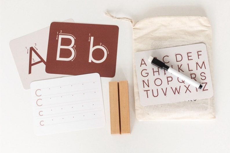 Alphabet Tracing Cards ABC Minimalist ABC Flashcards - Etsy