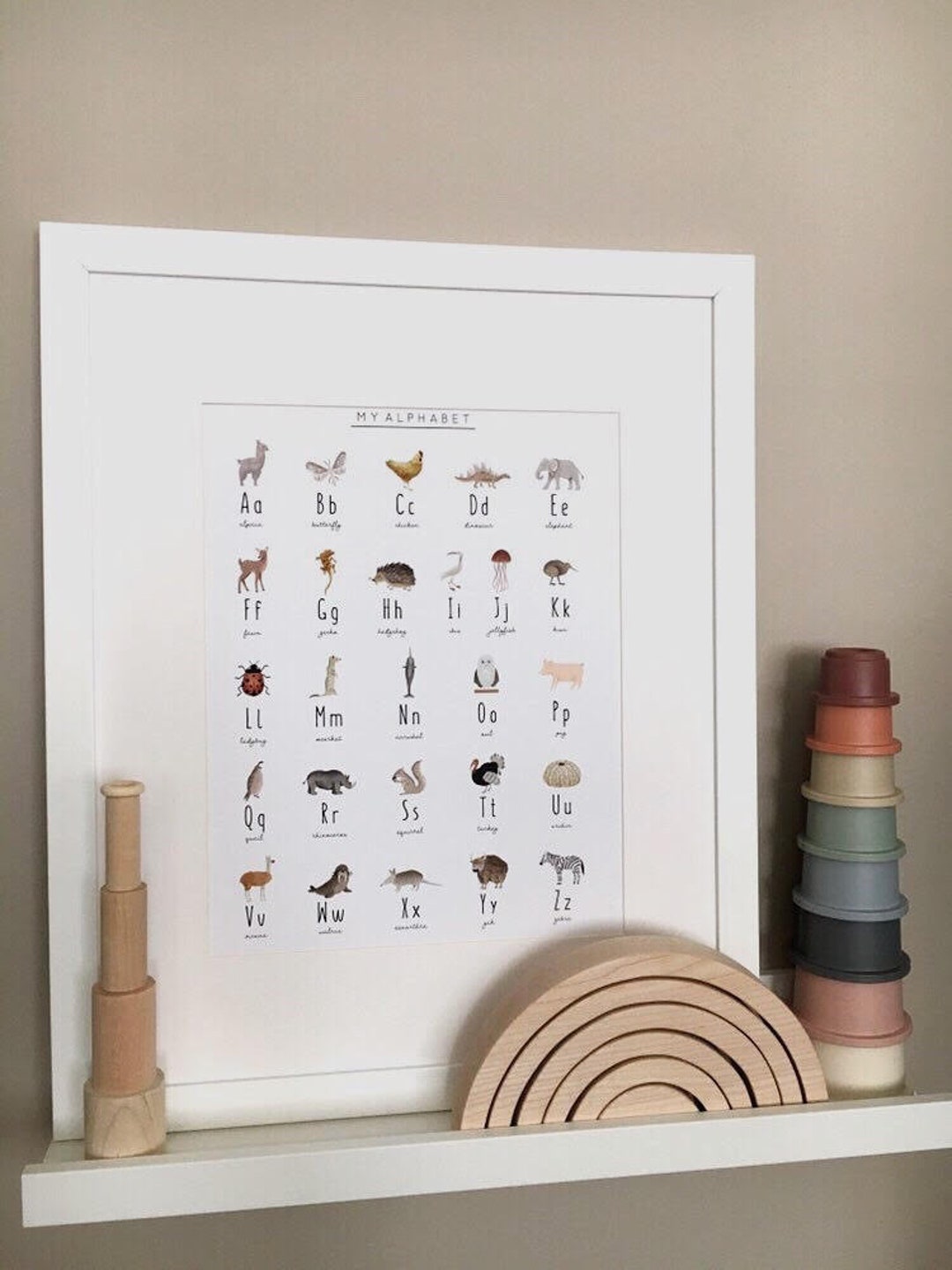 Alphabet Poster | ABC, Minimalist, ABC Flashcards, Nursery Decor ...