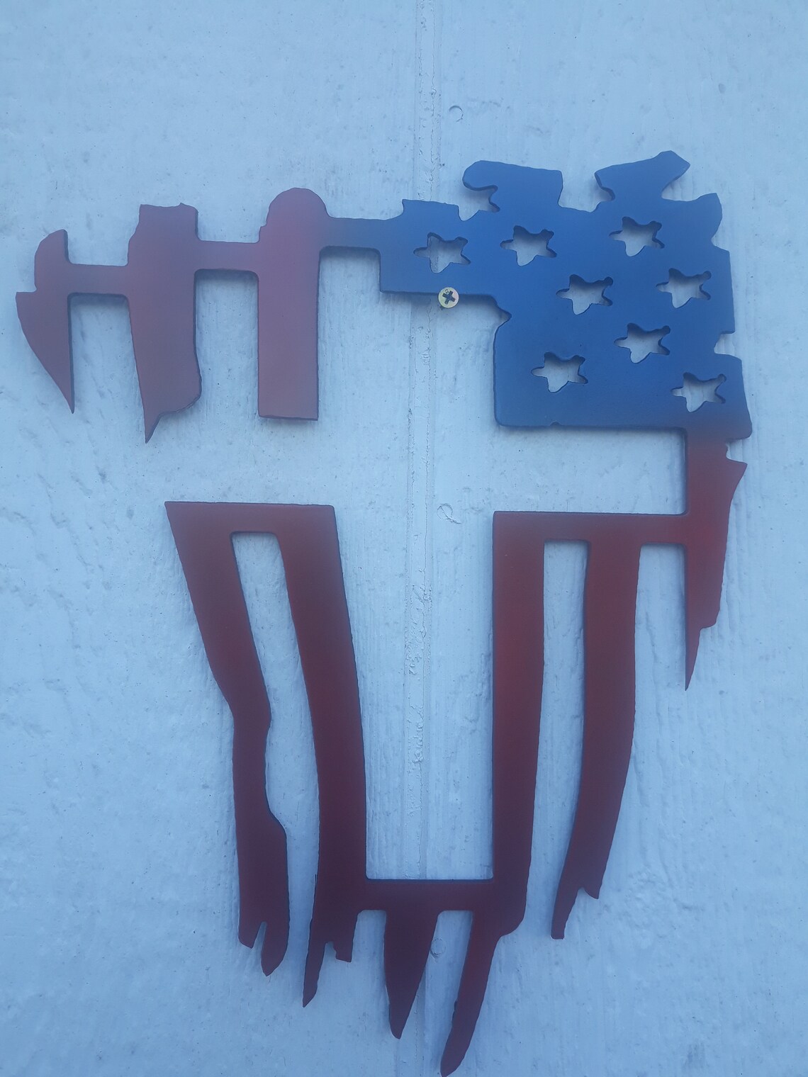 Tattered American Flag Cross - Etsy Norway