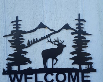 Steel Welcome Elk Sign - Etsy