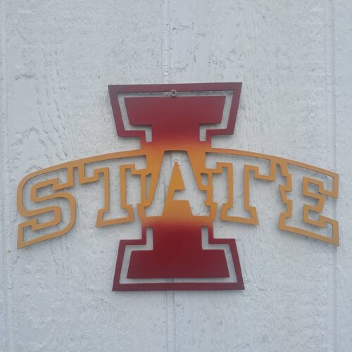 Vintage Iowa State '78'83 Logo Metal Art - Etsy