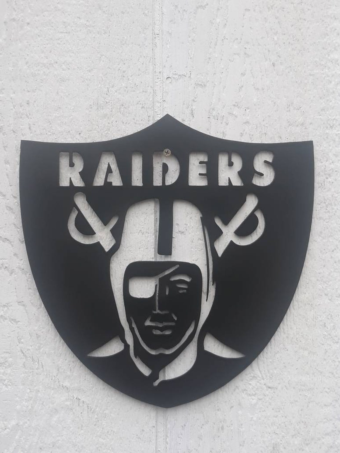 12 X 12 Metal Raiders Sign - Etsy