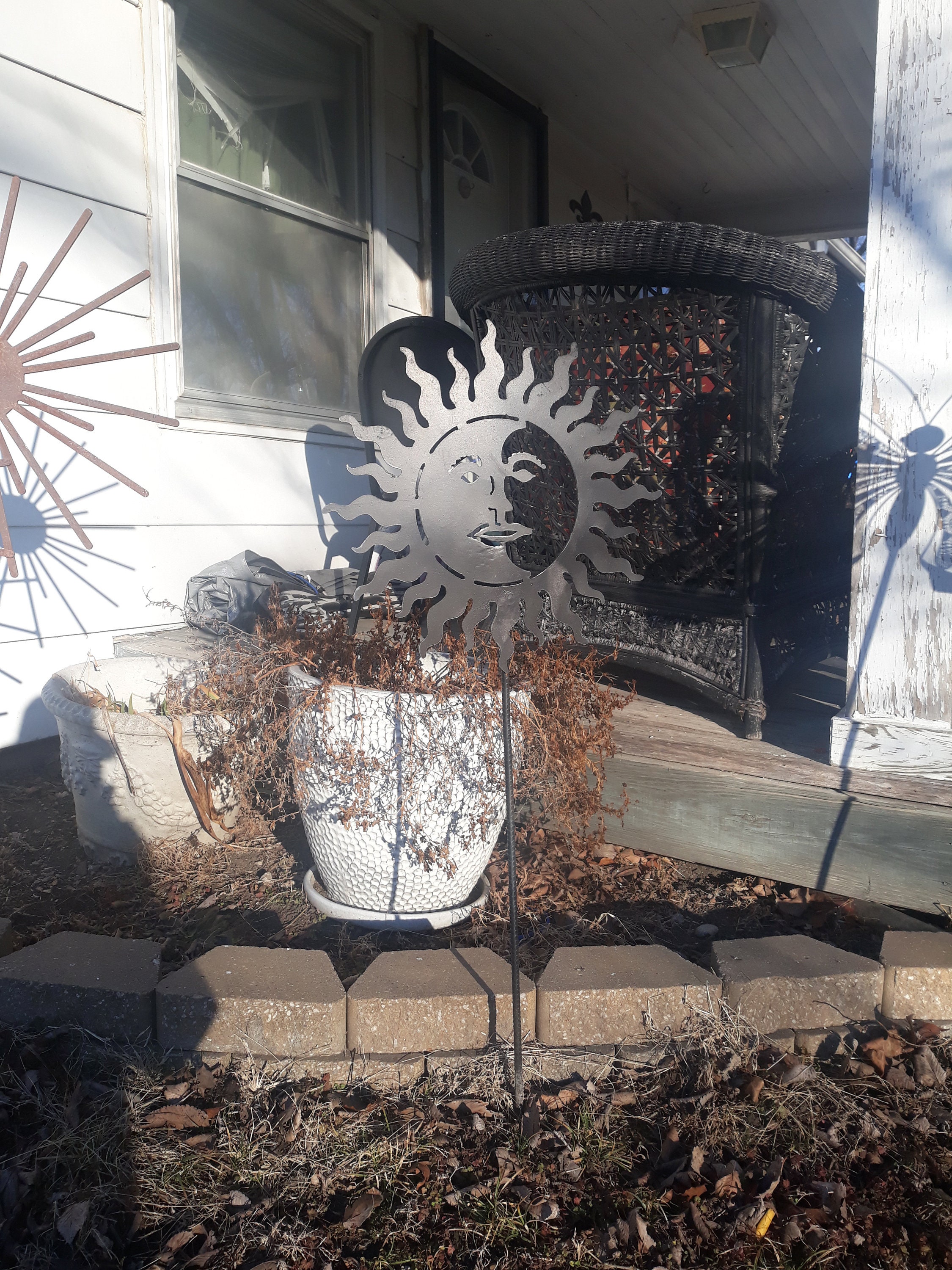 Sun Moon Metal Yard Art - Etsy