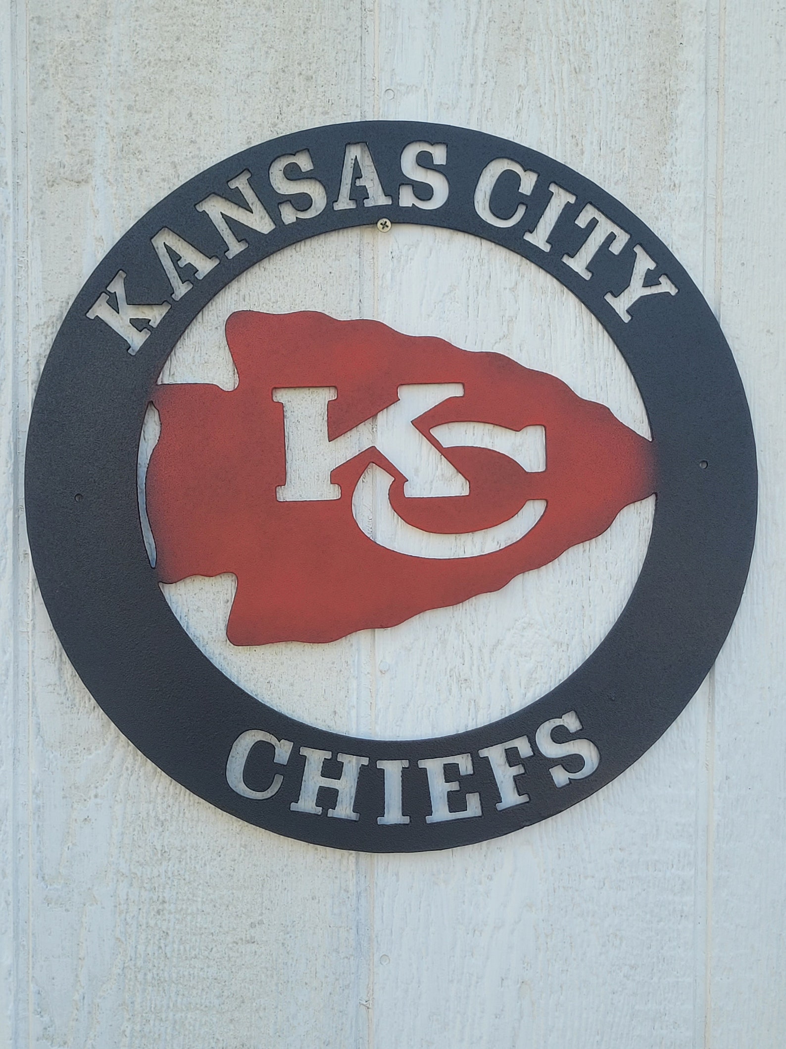 17 X 17 Metal Kc Chiefs Sign - Etsy