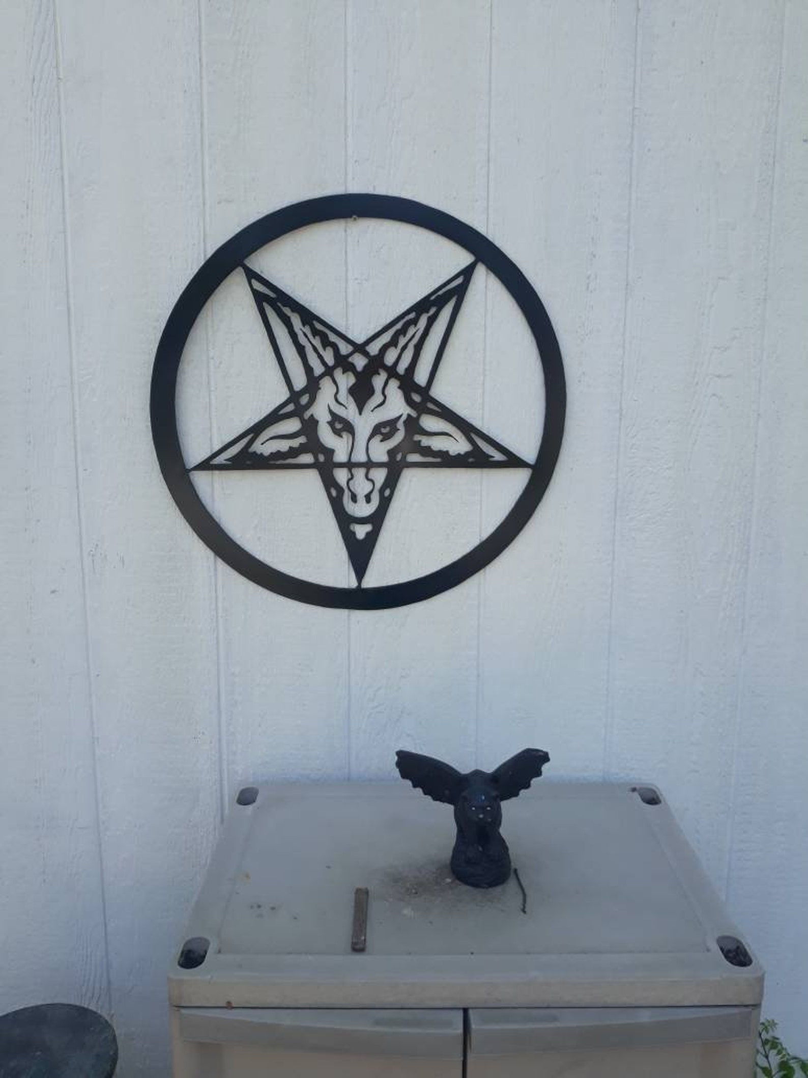 Cnc Plasma Cut Baphomet Wall Hanging Sign - Etsy
