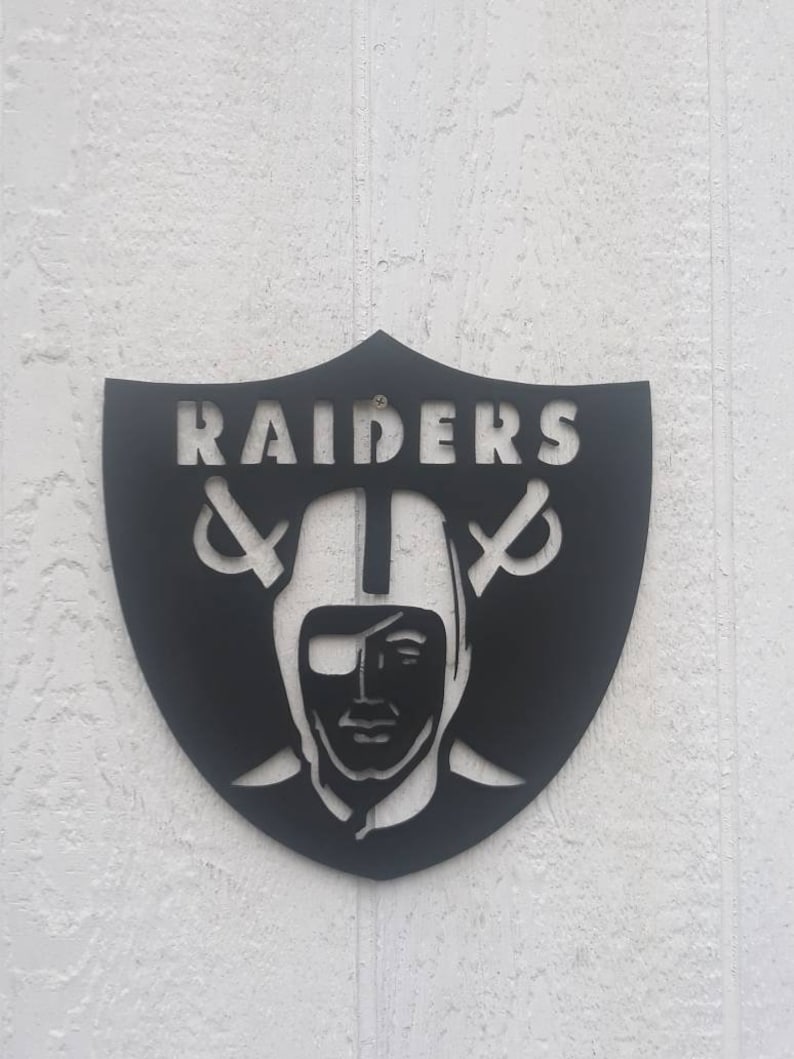 12 X 12 Metal Raiders Sign - Etsy