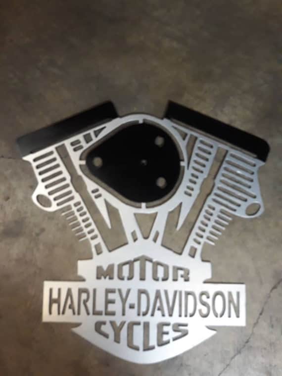 Harley Davidson V Twin Metal Sign | Etsy