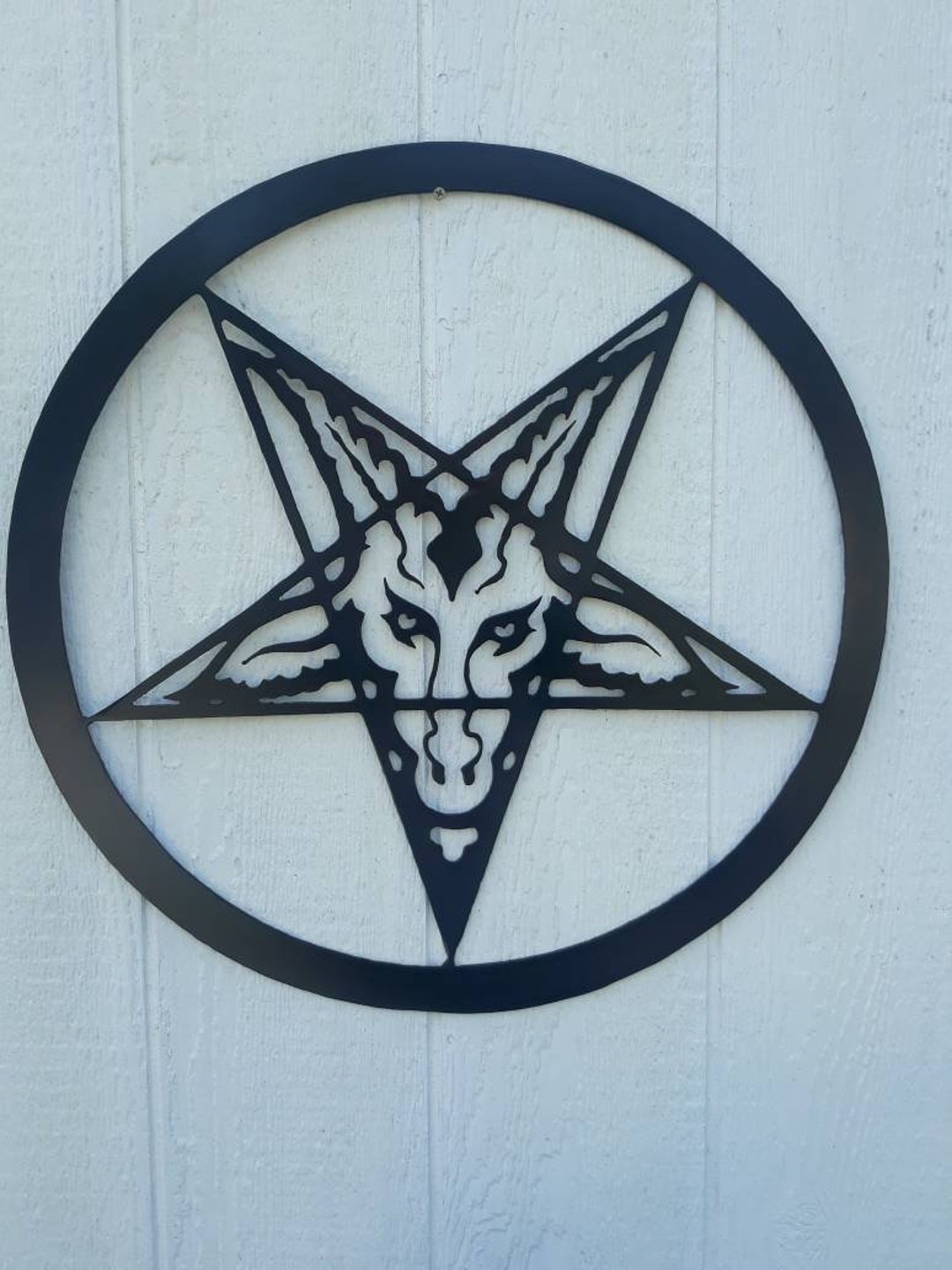 Cnc Plasma Cut Baphomet Wall Hanging Sign - Etsy