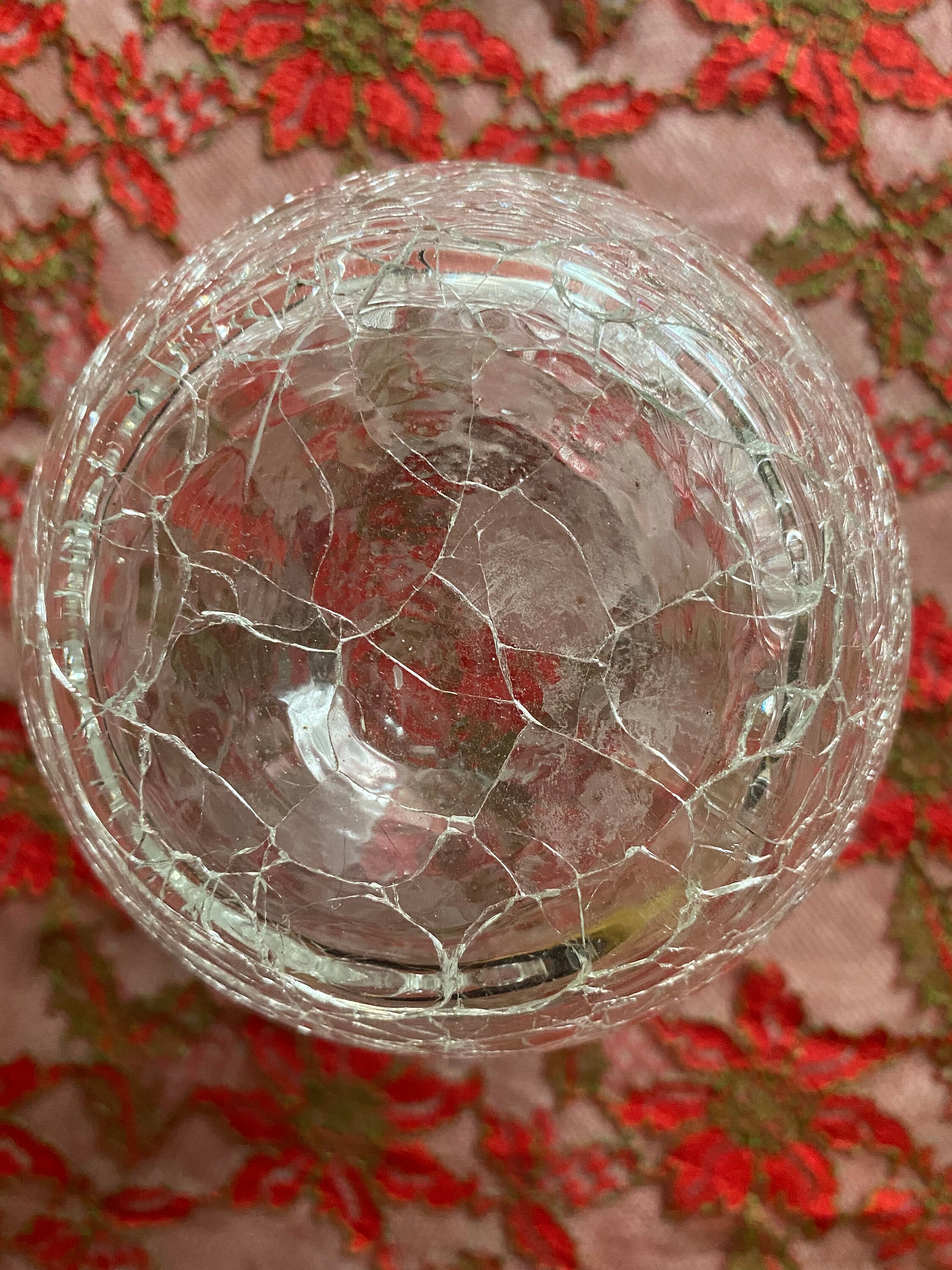 Vintage Clear Crackle Glass Globe Jar - Etsy