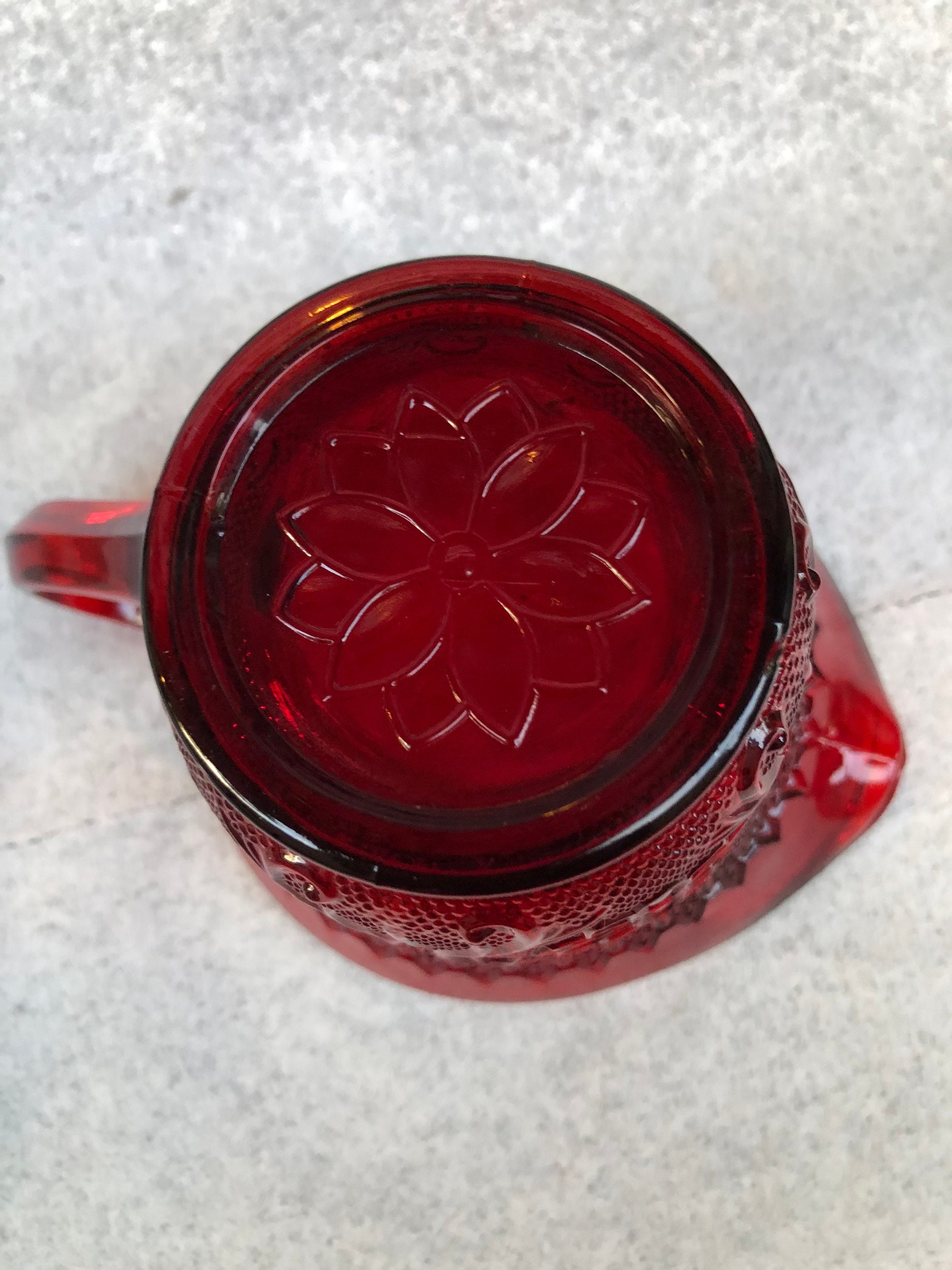Ruby Red Sandwich Glass Vintage Tiara Indiana Glass - Etsy