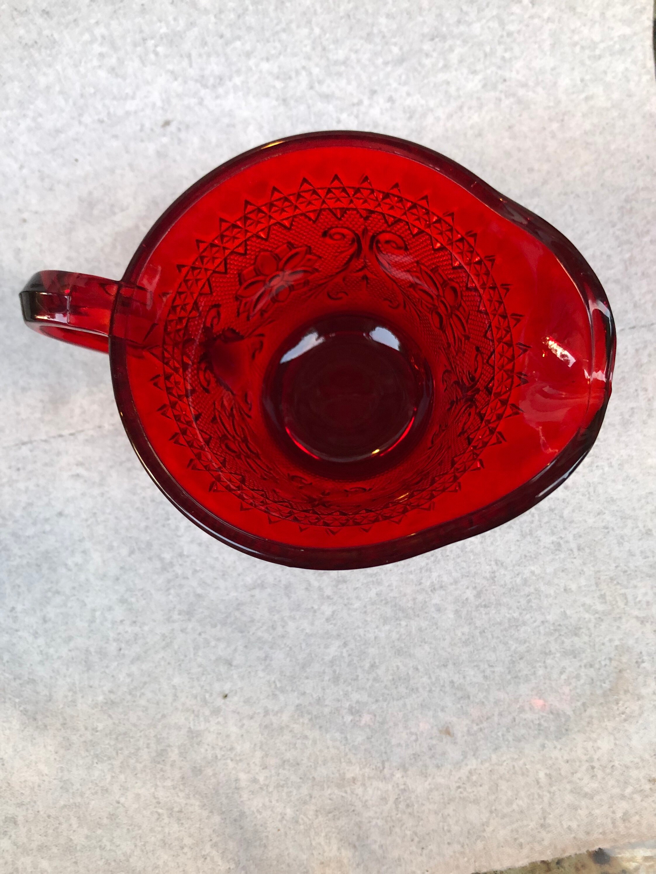 Ruby Red Sandwich Glass Vintage Tiara Indiana Glass - Etsy