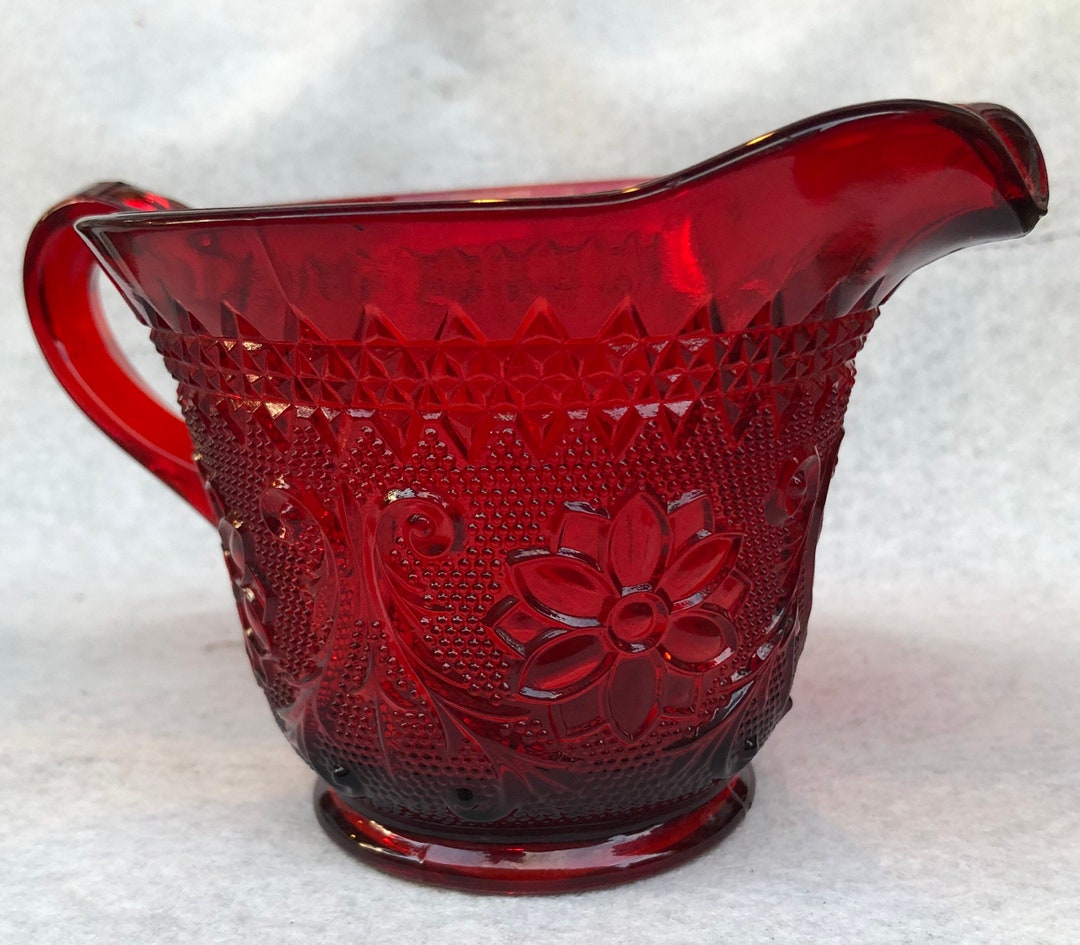 Ruby Red Sandwich Glass Vintage Tiara Indiana Glass - Etsy