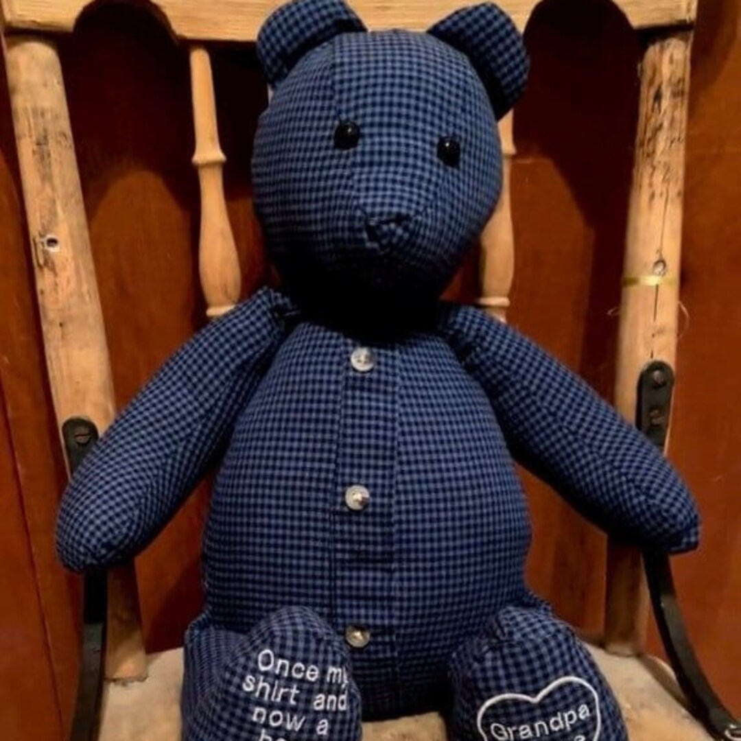 Memory Bear/shirt Bear/keepsake Bear/memorial Bear/memory Stuffed Animal/personalized Bear ...