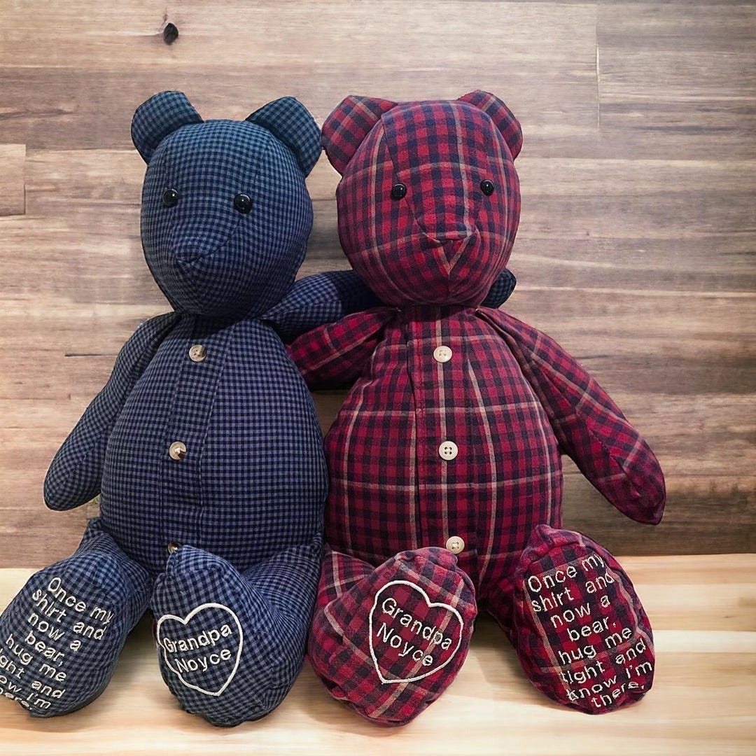 Memory Bear/shirt Bear/keepsake Bear/memorial Bear/memory Stuffed ...