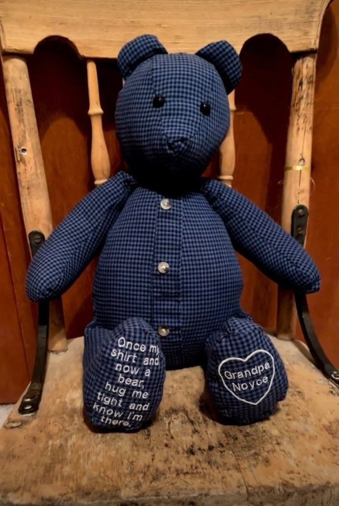 Memory Bear/shirt Bear/keepsake Bear/memorial Bear/memory Stuffed ...