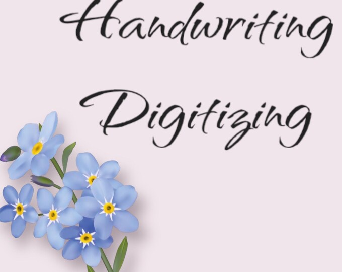 Handwriting Digitizing/digitize Handwriting for Embroidery/embroidery ...