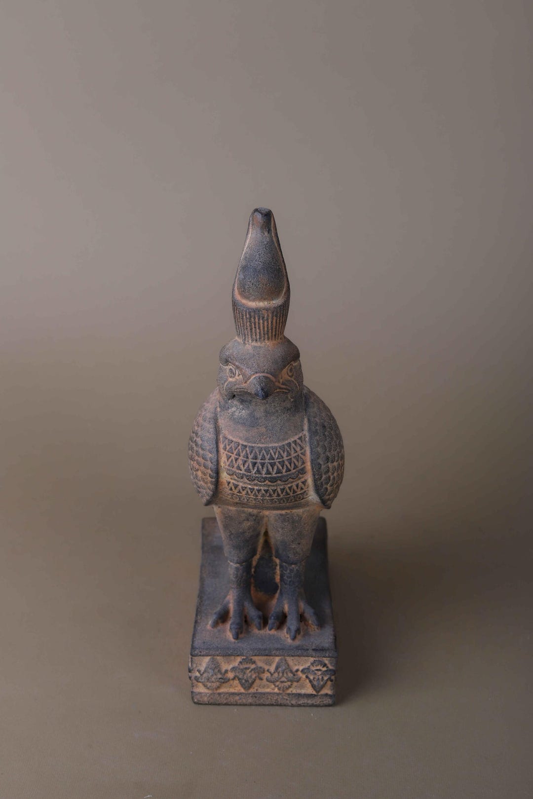 Hand Carved Horus Falcon Statue: Ancient Egyptian Decor - Etsy