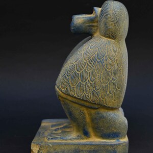 Ancient Egyptian Baboon God Statue – Hand-carved Stone Figurine ...