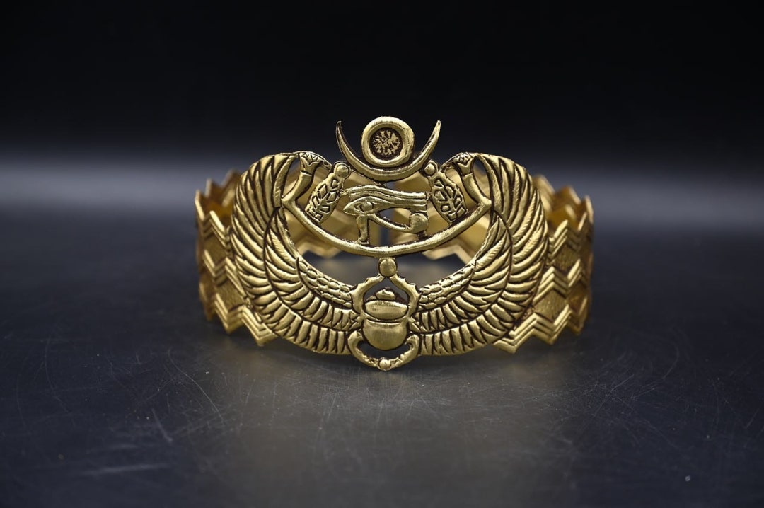 Handmade Copper Scarab Crown: Egyptian Good Luck Amulet - Etsy