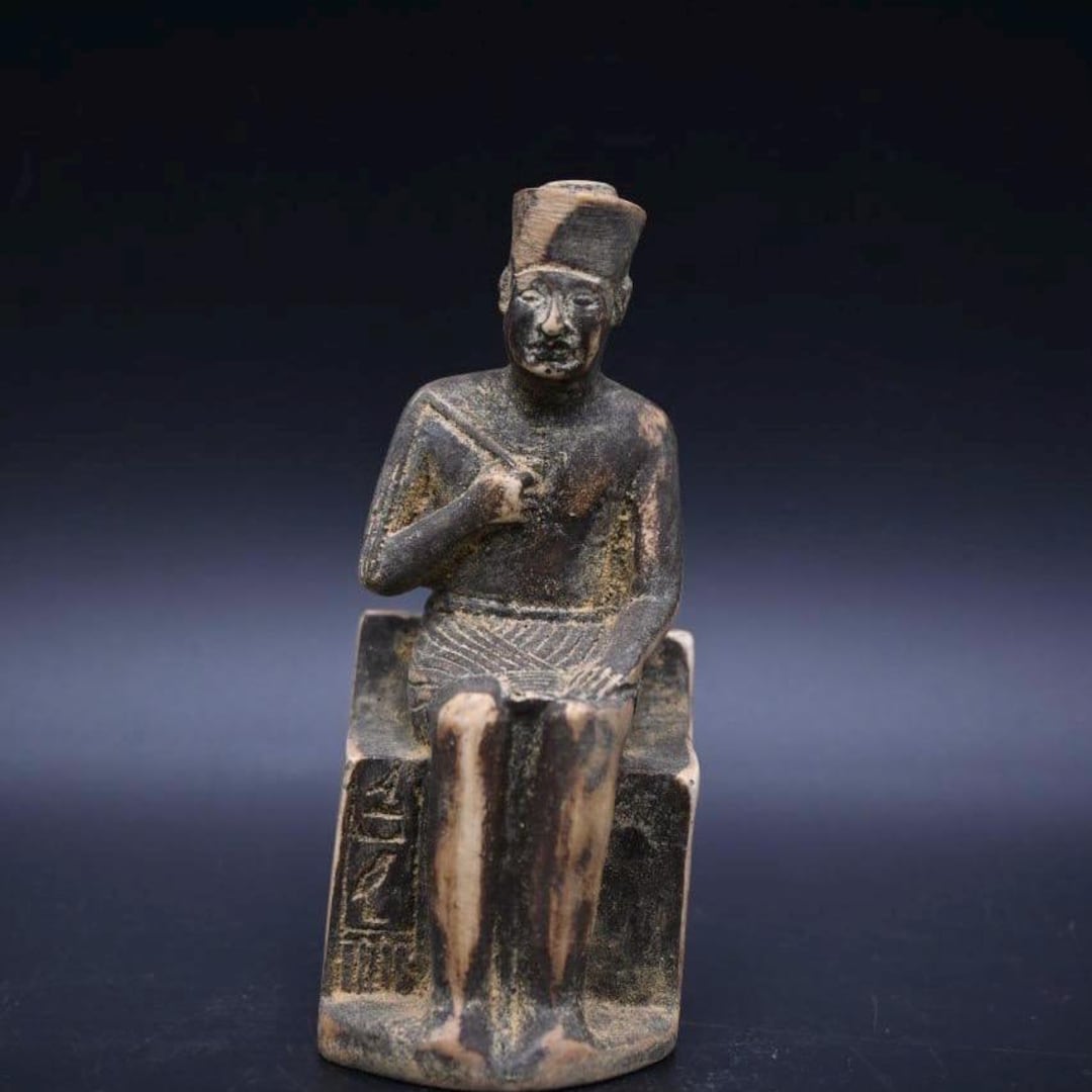 Handcrafted King Khufu Stone Statue: Egyptian Pharaoh Decor - Etsy