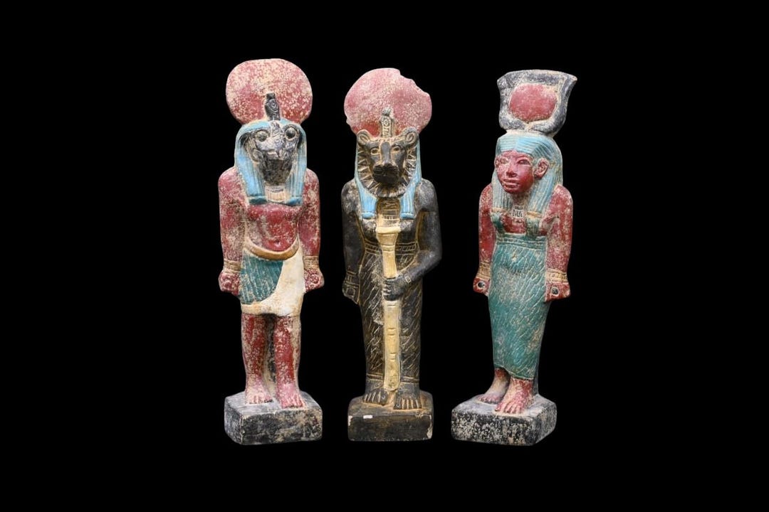 Ancient Egyptian Deities for Protection Statues of Hathor, Sekhmet, and ...