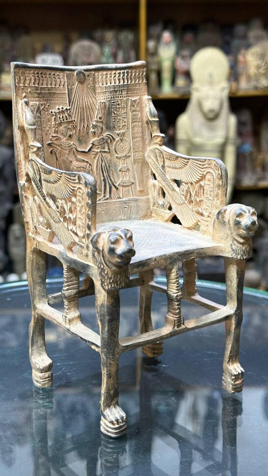 Egyptian Handmade, Throne of King Tutankhamun, Made in Egypt - Etsy Canada