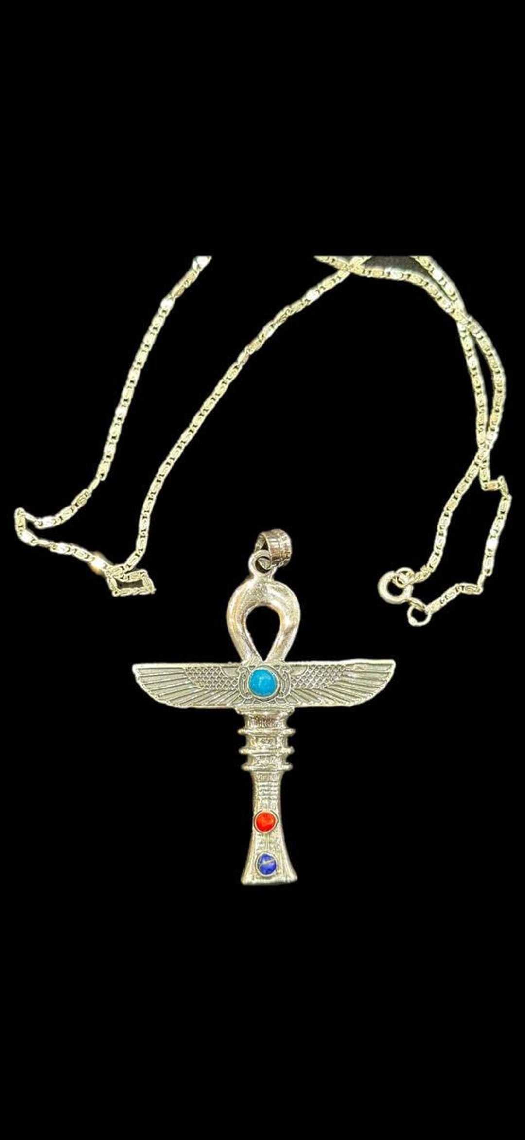 Wondrous Key of Life Silver Amulet the Egyptian Symbol of Power ...
