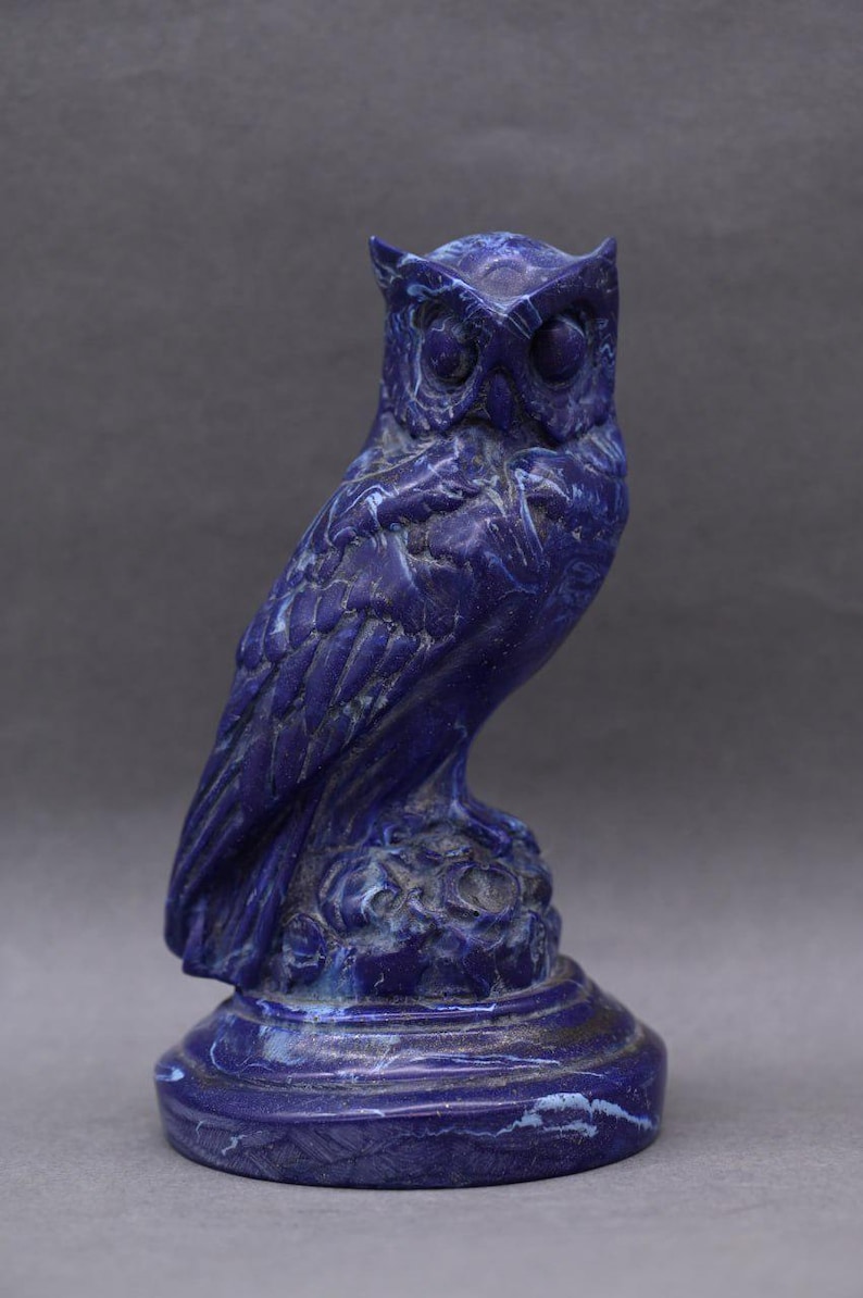 Ancient Egyptian Owl Statue | Hand-carved Stone Decor - Etsy