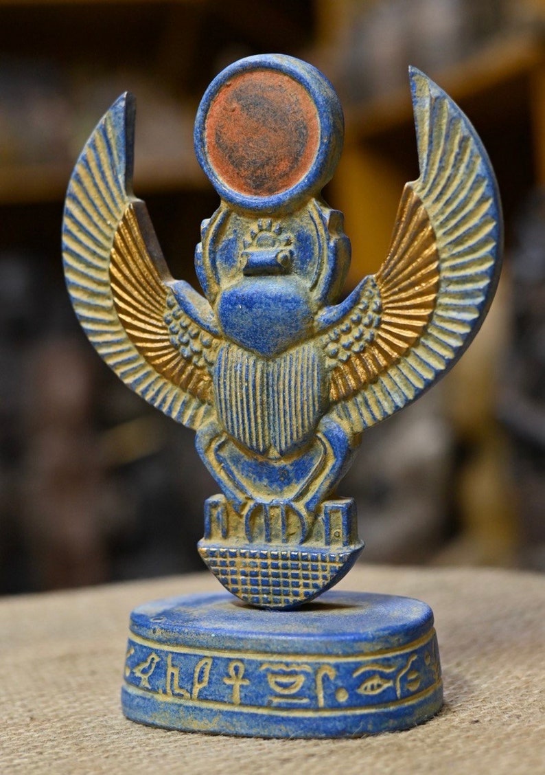 Beautiful Scarab Open Wings symbol of Good Luck Egyptian Hand - Etsy