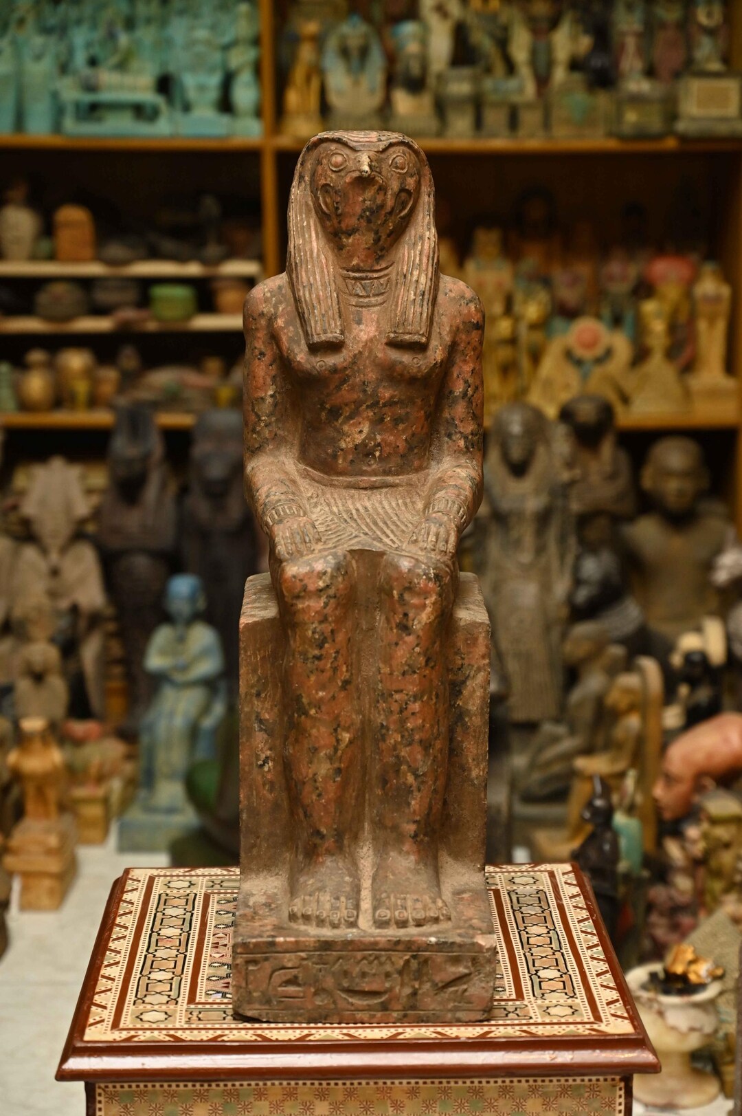 Rare Antique Horus Statue: Hand-carved Egyptian Stone Sculpture - Etsy