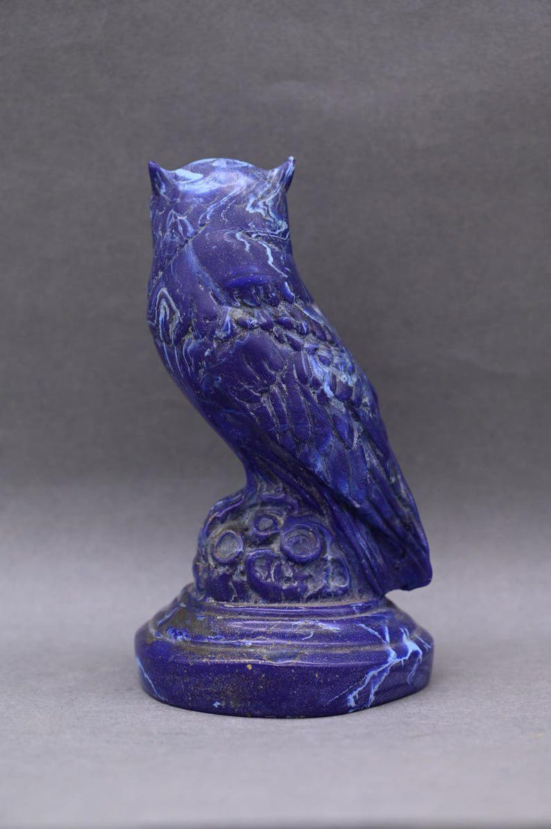 Ancient Egyptian Owl Statue | Hand-carved Stone Decor - Etsy