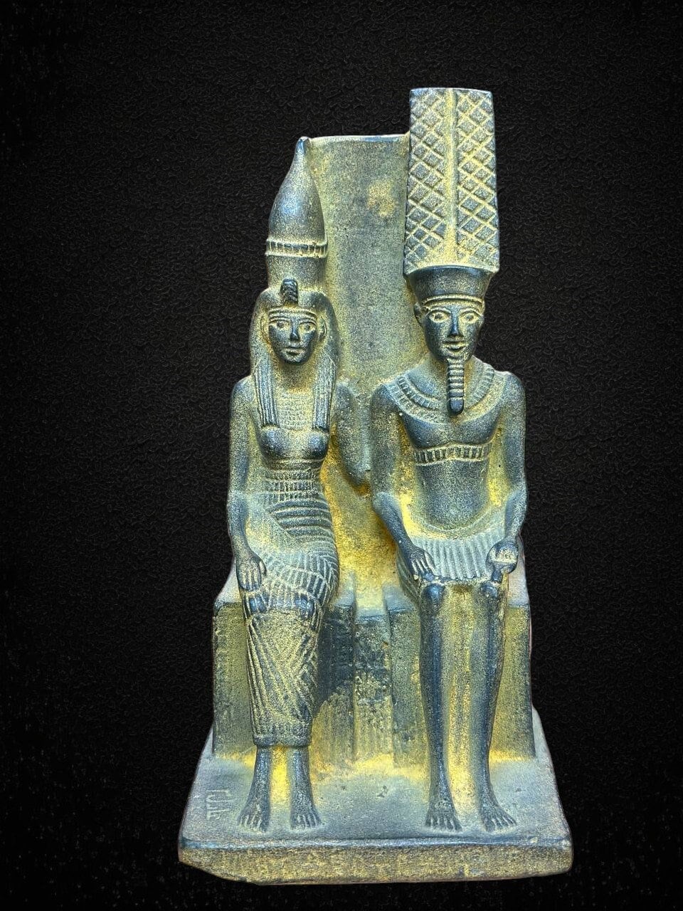 Amun RA, Amun Ra and His Wife Mut Statue, Ancient Egyptian God Amun Re, Egyptian Made - Etsy