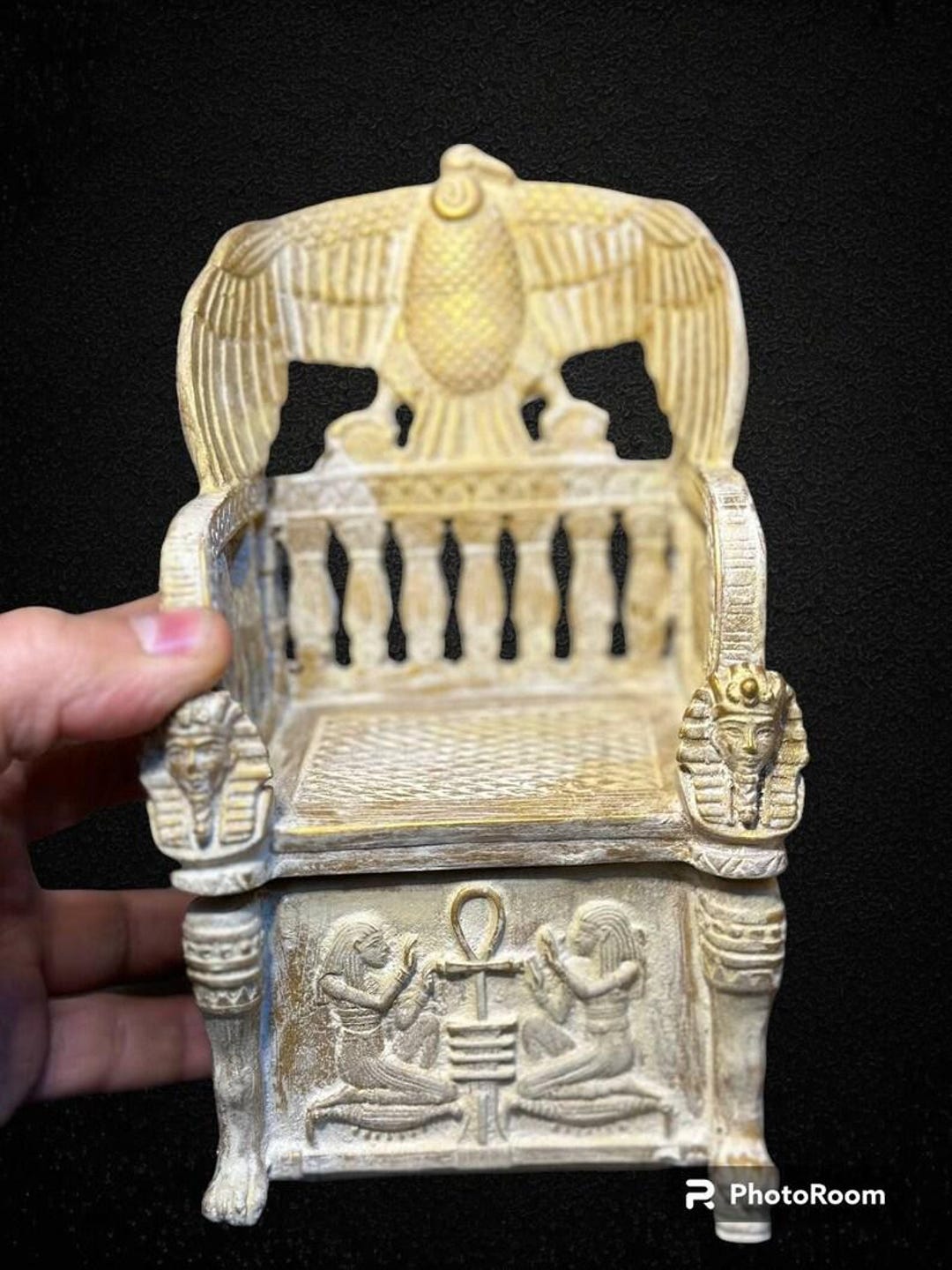 Tutankhamun Throne Replica | Handmade Egyptian Antique - Etsy