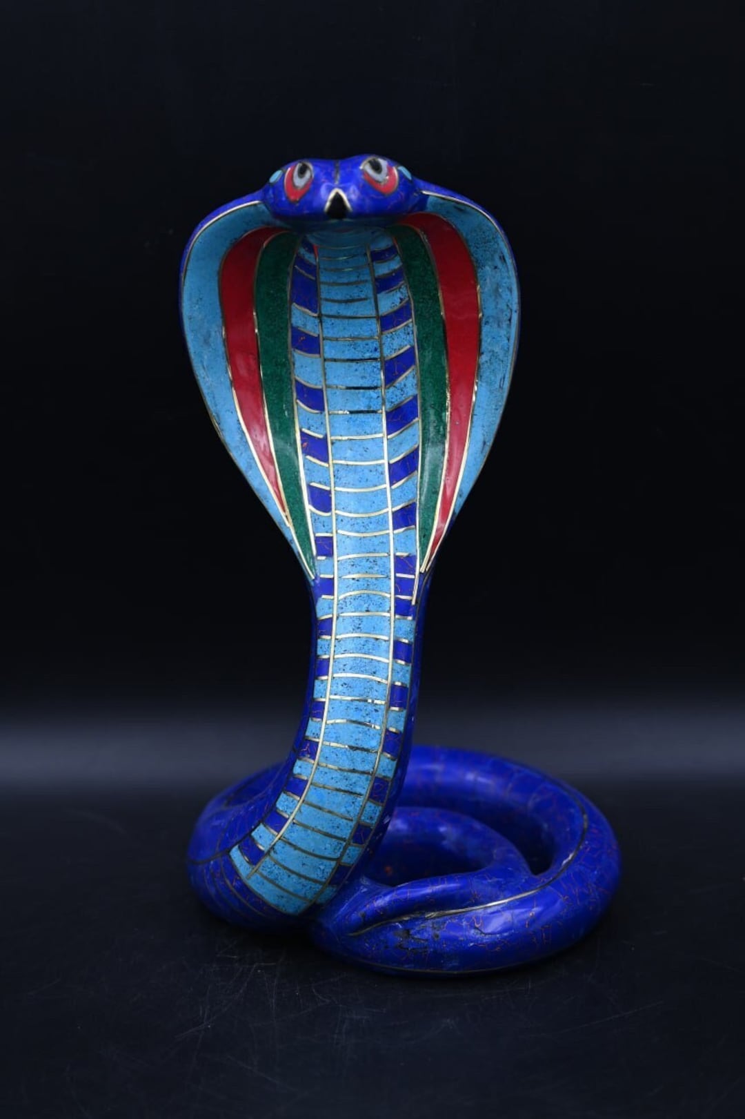 Handcrafted Egyptian Uraeus Cobra Statue: Ancient Deity of Protection ...