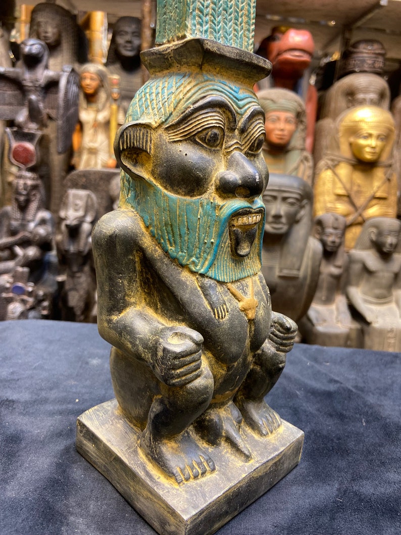 Bes -amazing Statue the Egyptian God of Fun Pleasure in Ancient Egypt ...