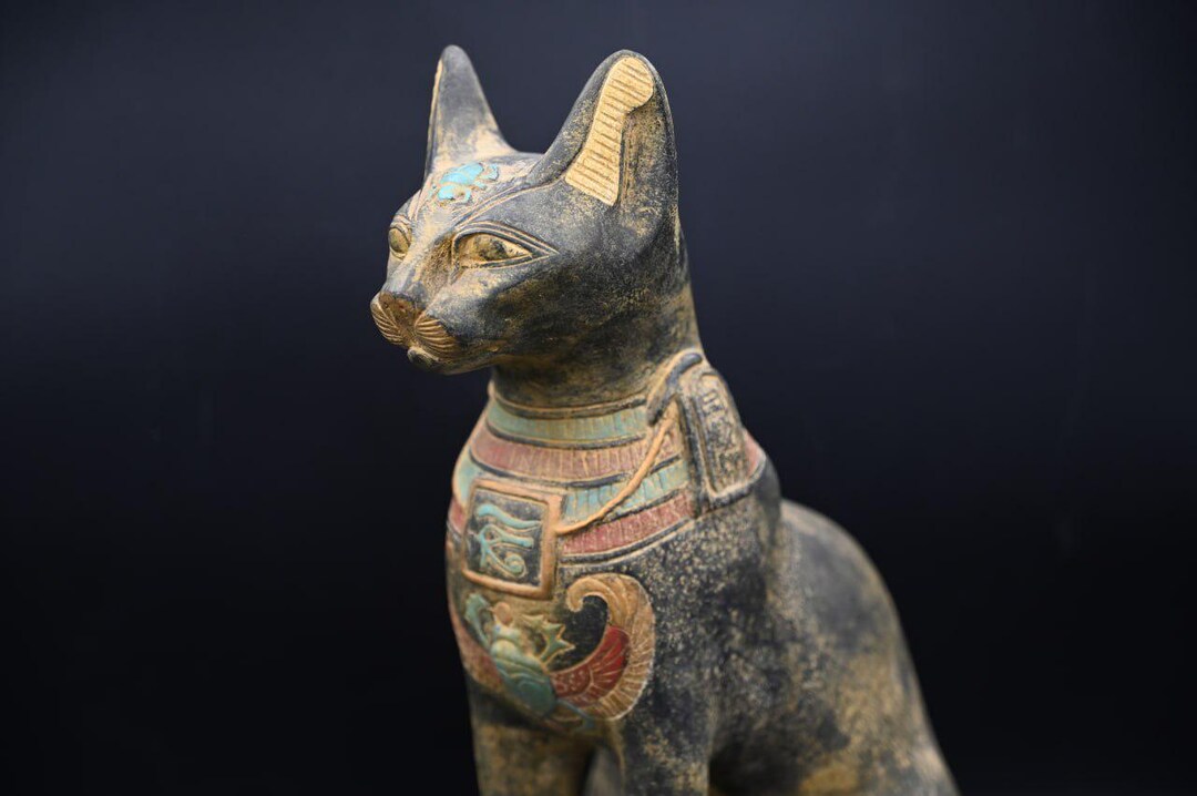 Handcrafted Bastet Statue - Egyptian Goddess of Protection & Power ...