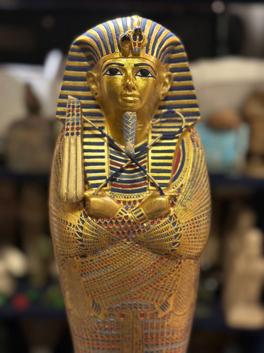 King Tutankhamun Sarcophagus-ancient Egyptian Antiques-handmade-unique ...