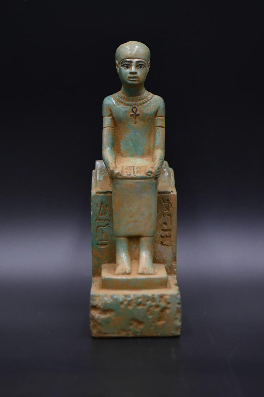 Imhotep Egyptian Engineer and Doctor Statue Ancient Pharaonic Stone ...