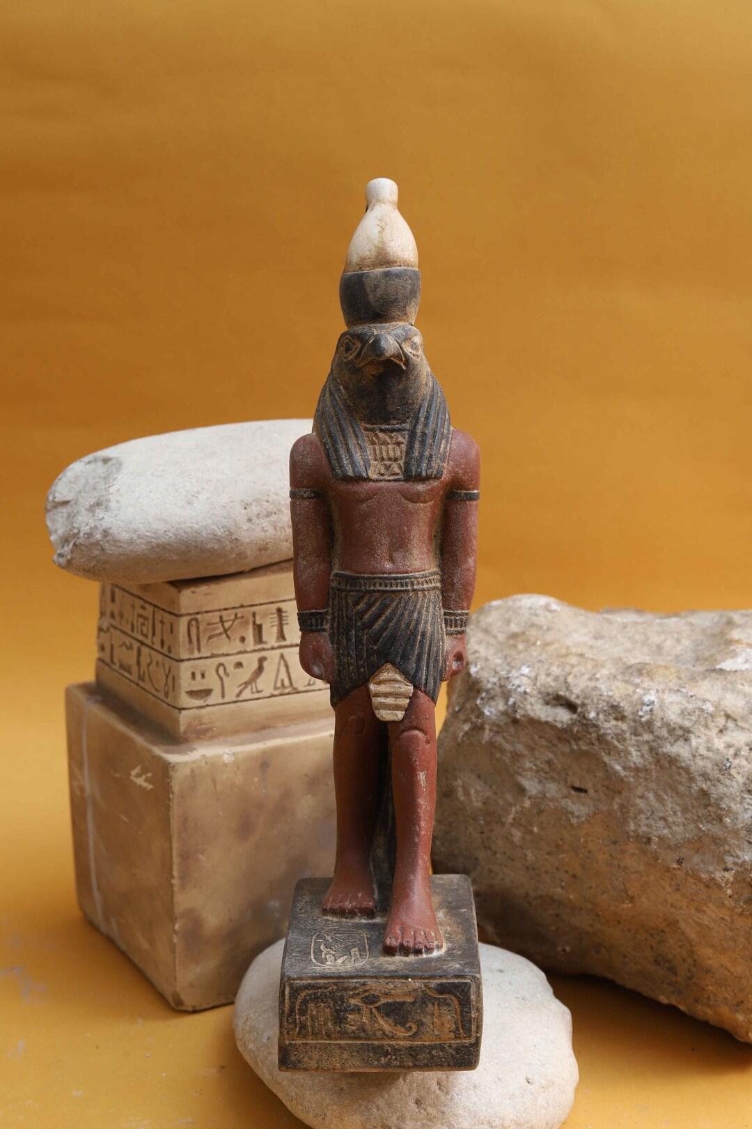Falcon Horus God Statue – Ancient Egyptian Stone Sculpture ...